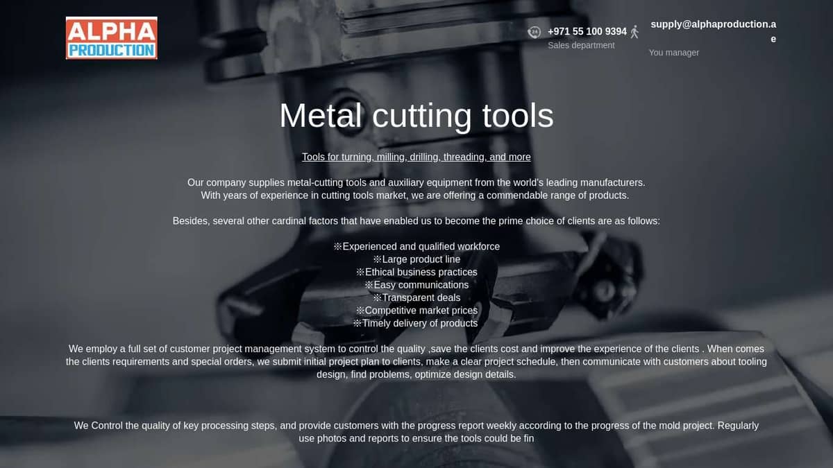 ALPHA PRODUCTION TOOLS
